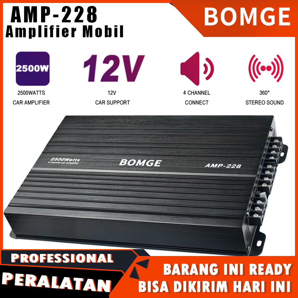 Jual BOMGE AMP-228 Car Amplifier HIFI Amplifier, Dub 4 Channles Amp228 ...