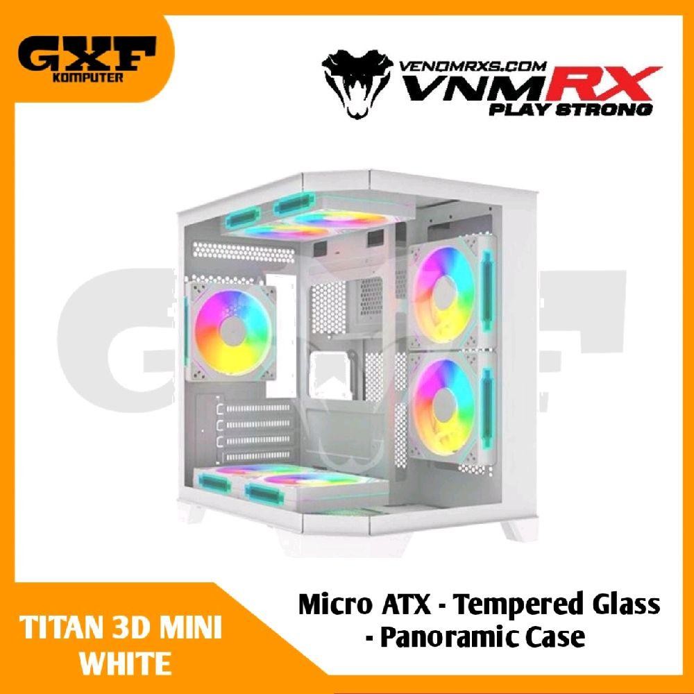 Jual Casing Venomrx Titan 3D Mini White M-ATX | Shopee Indonesia