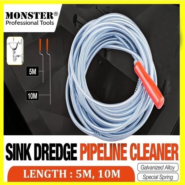 Jual Pipe Cleaner Kawat Pembersih Saluran Pipa Air Mampet Sumbat 5 10 Meter | Shopee Indonesia