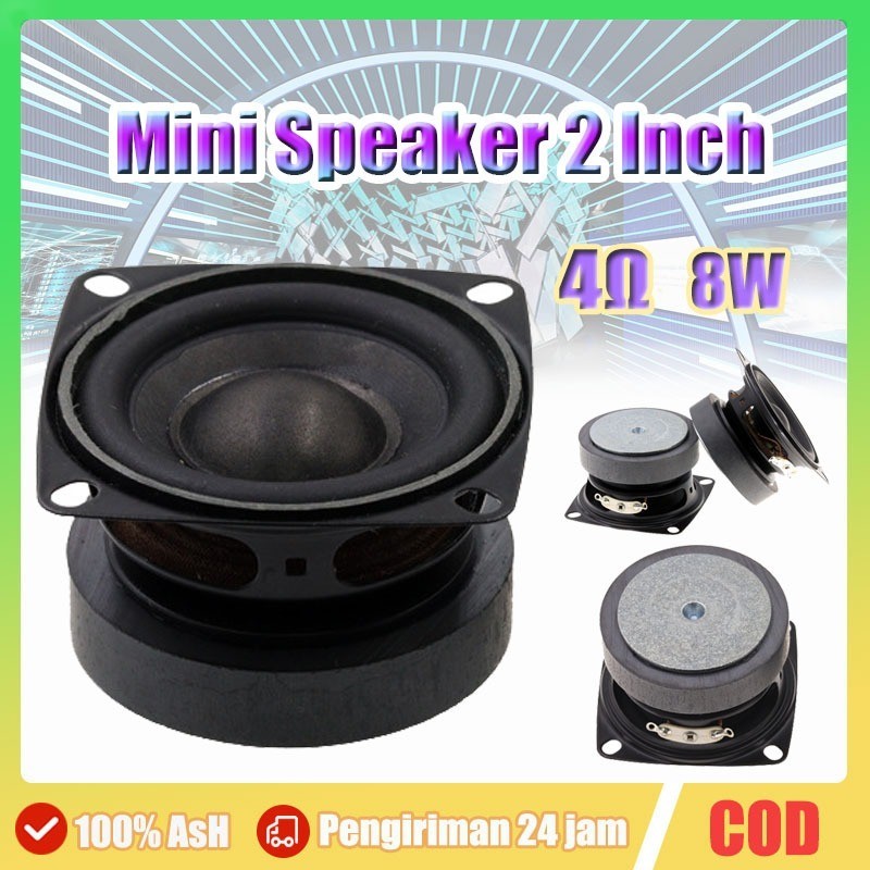 Jual 【Stok Siap】Speaker Mini 2 Inch Fullrange 4 Ohm 8 Watt Subwoofer ...