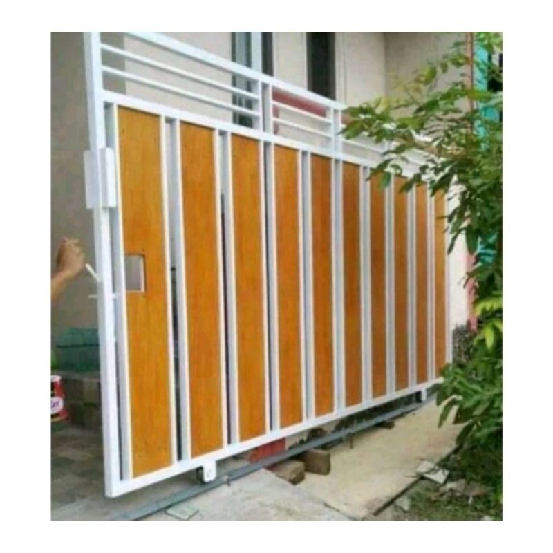 Jual PINTU PAGAR BESI PAGAR RUMAH TERALIS MINIMALIS MODERN | Shopee ...