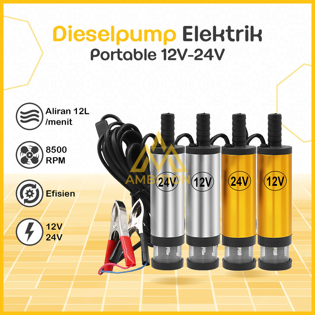 Jual Pompa 12V / 24V Diesel Pump Minyak Celup Transfer Air Mini Oli ...