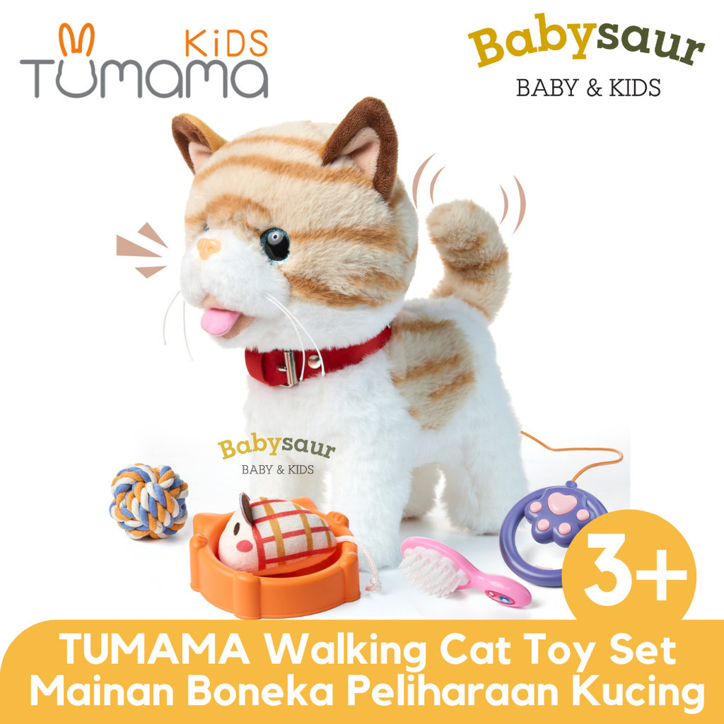 Jual TUMAMA Walking Cat Toy Set Mainan Boneka Peliharaan Kucing ...