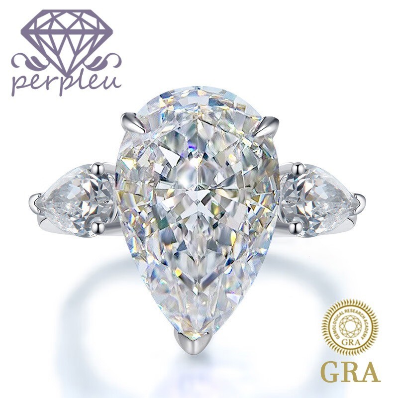 Jual Sertifikat GRA Gratis Ring Mewah Moissanite 3 Karat Cincin Hadiah Hari Valentine | Shopee ...