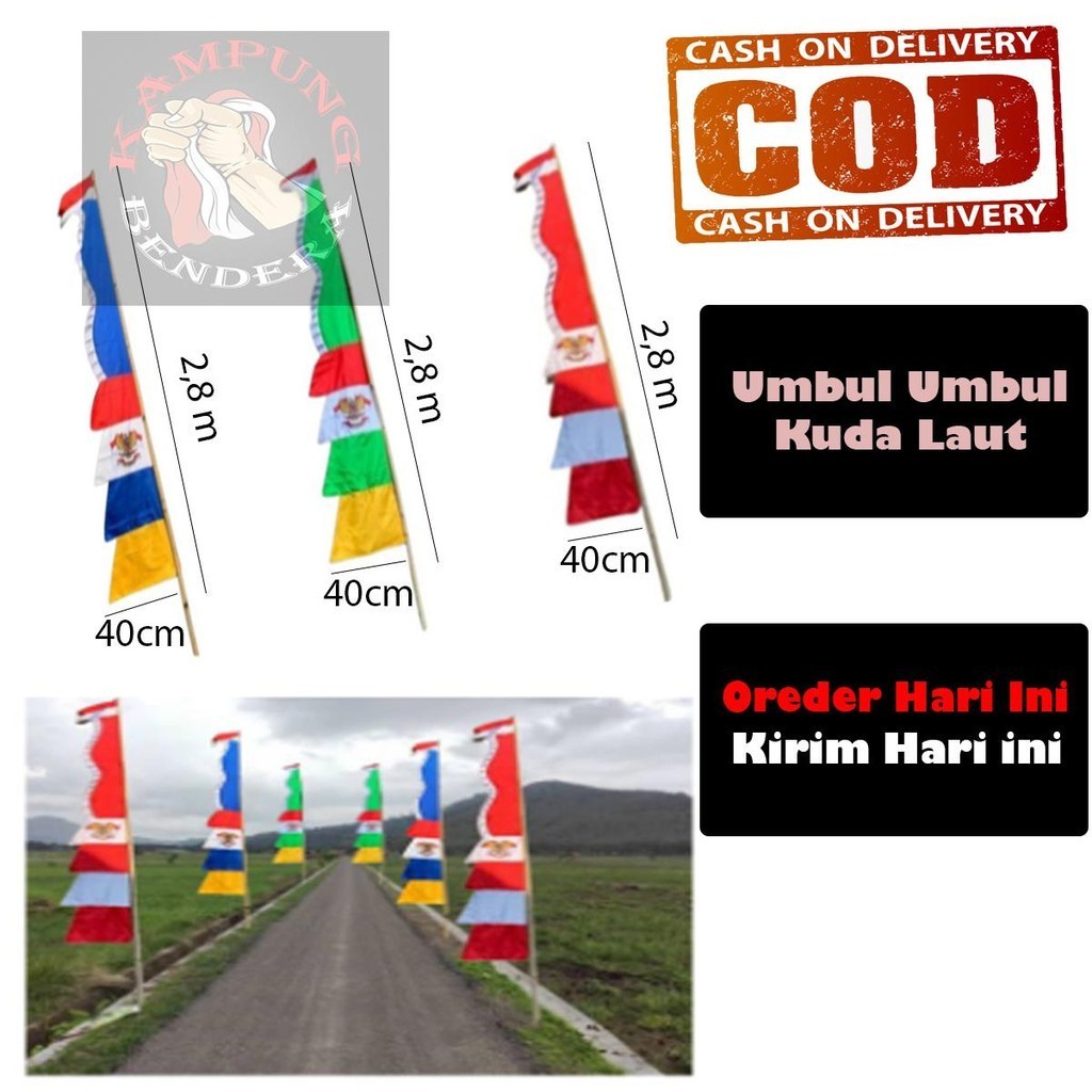 Jual Dekorasi Bendera Umbul2 Kuda Laut | Shopee Indonesia