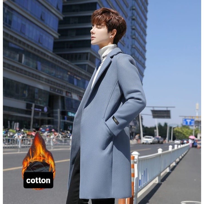 Jual HANS MAN AUTUMN SPRING WINTER WOOLEN COAT JAKET PANJANG PRIA MUSIM ...