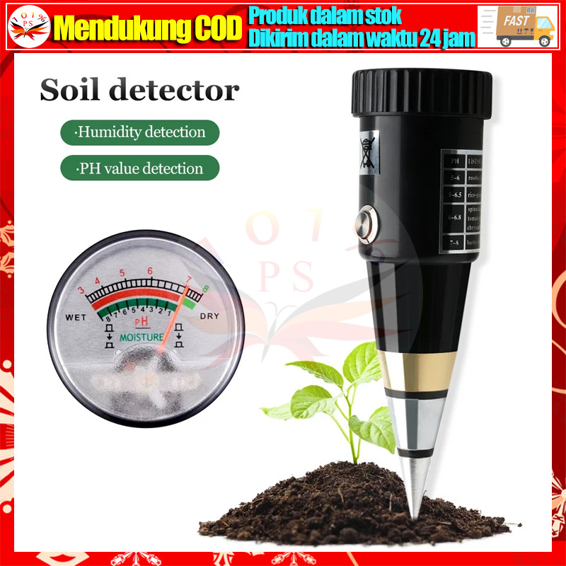 Jual Alat Ukur Kelembaban Tanah Soil Moisture PH Meter Tester VT05 Soil ...