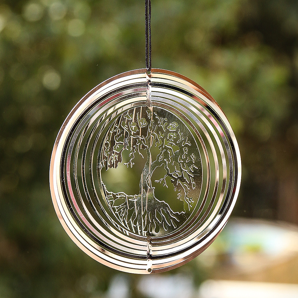 Jual Tree of Life Wind Spinner Catcher 3D Rotating Pendant Flowing ...