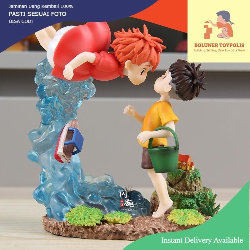 Jual Statue Ponyo Sousuke Wind On The Cliff 15CM Gake no ue no Ponyo ...