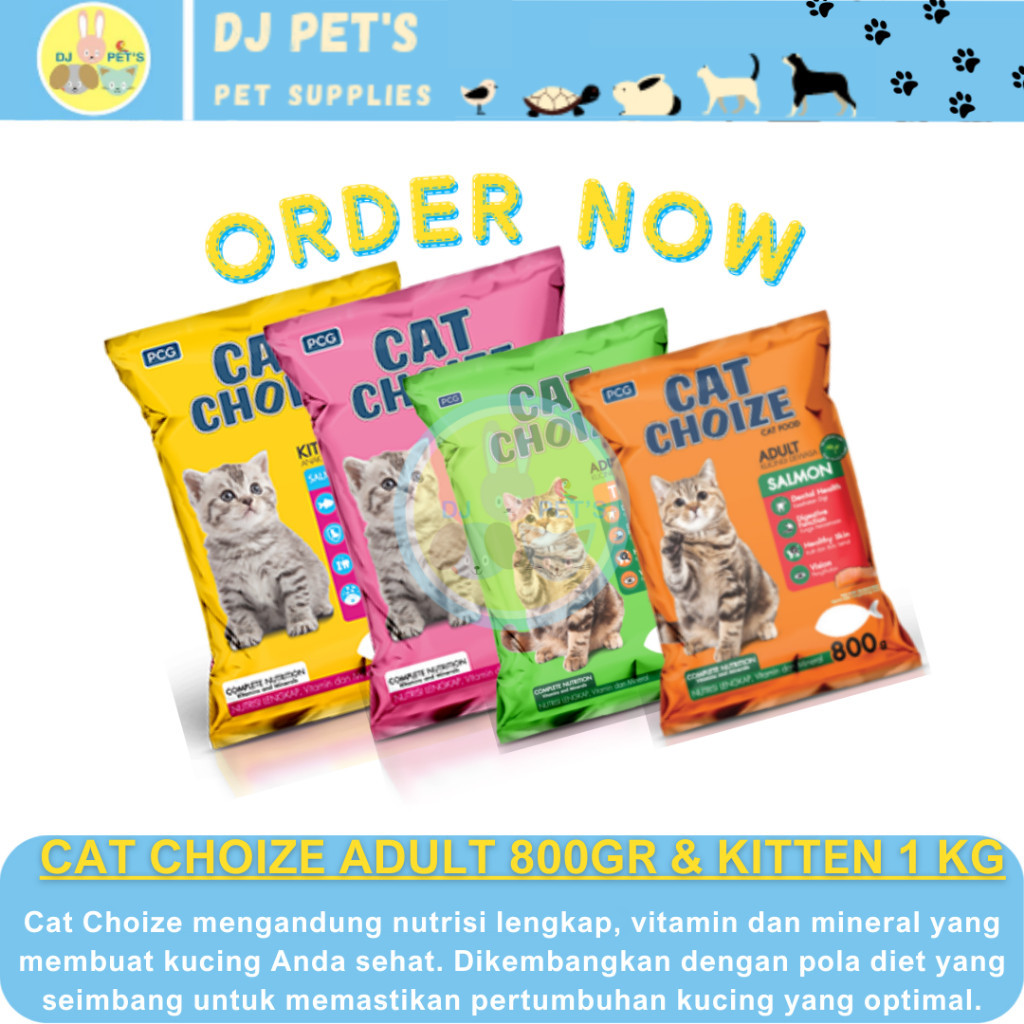 Jual CAT CHOIZE DRY CAT FOOD ADULT 800GR & KITTEN 1KG TUNA SALMON ...