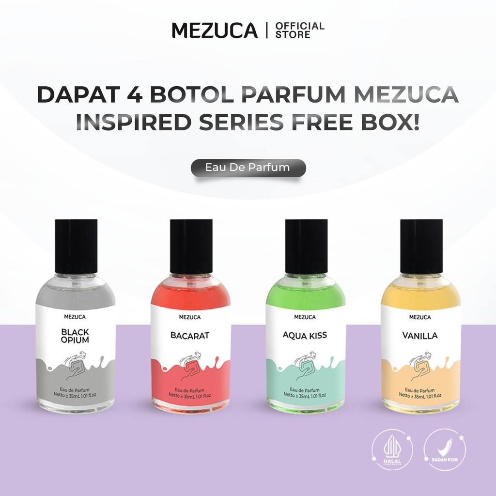 Jual Dapat 4 Botol Parfum INSPIRED SERIES 35mL Mezuca Eau de Parfume ...