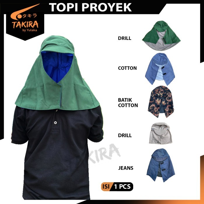 Jual topi proyek safety / Topi Jepang Proyek / Krepus Pelindung Kepala ...