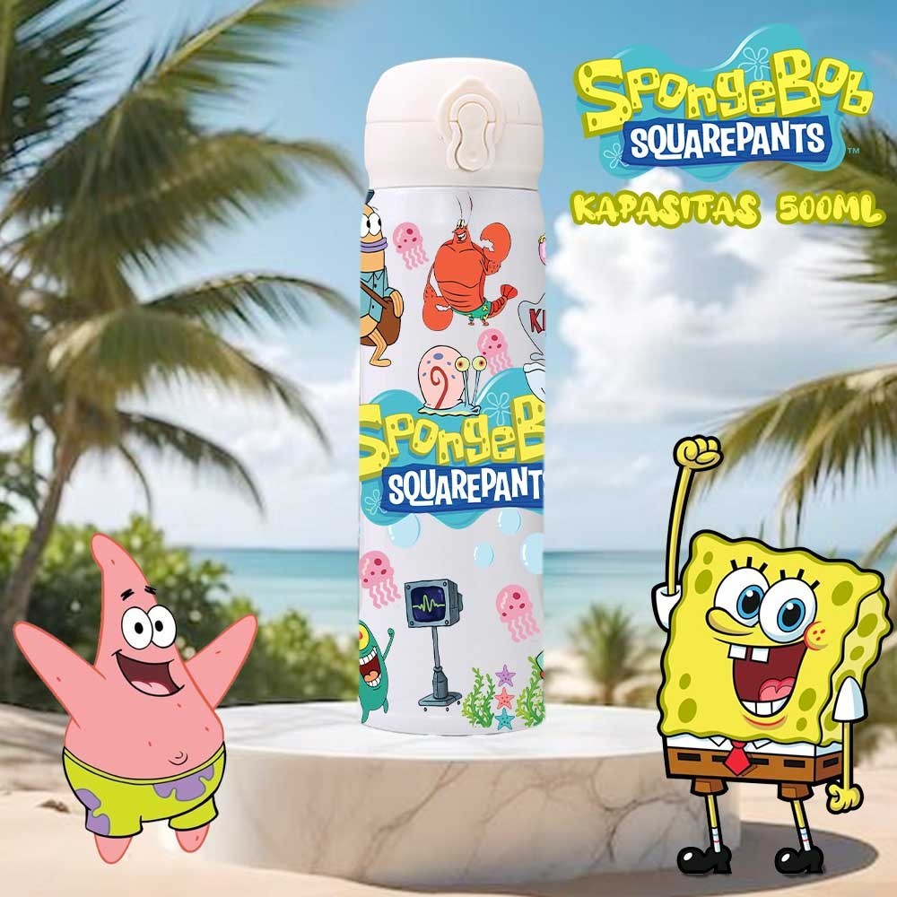 Jual CUSTOM TUMBLER SPONGEBOB EDITION PREMIUM KAPASITAS 500 ML THERMOS ...