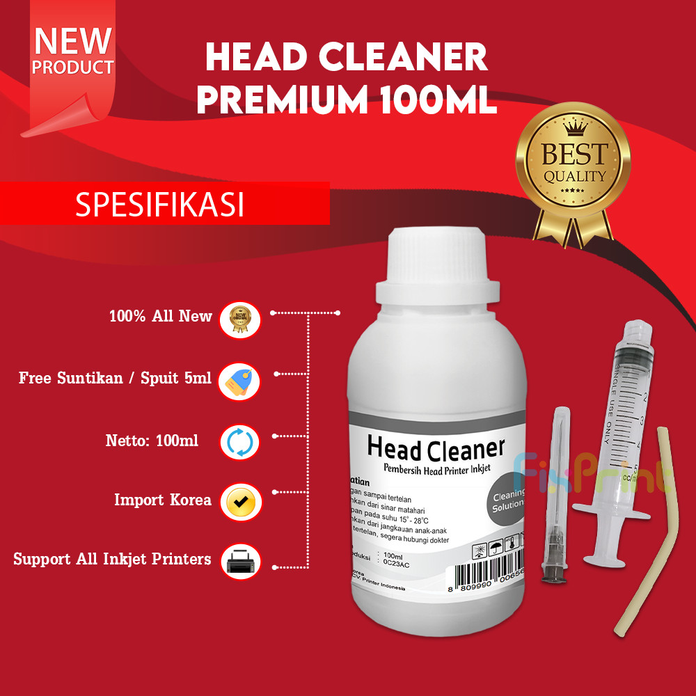 Jual Head Cleaner DTG 100ml Premium Epson Cairan Pembersih Print Head ...