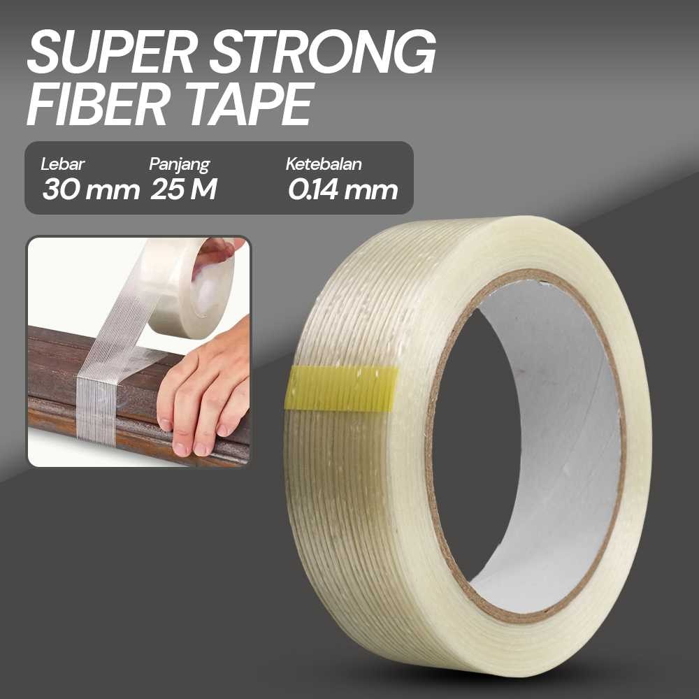 Jual Lakban Super Strong Fiber Tape Lakban Lapis Serat Fiber TaffPACK ...