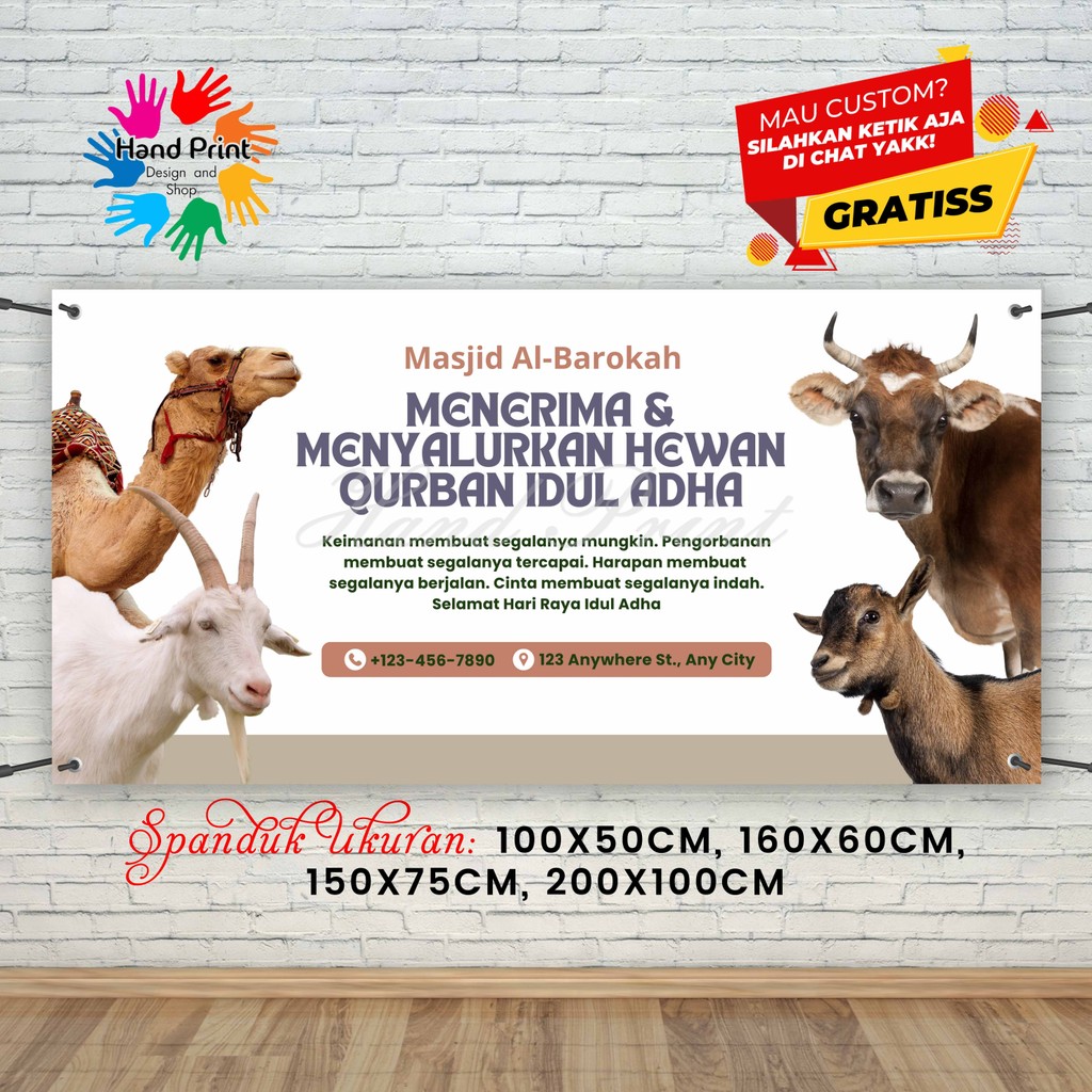 Jual Cetak Spanduk Banner Idul Adha Unta,Domba Dan Sapi MMT Spanduk ...