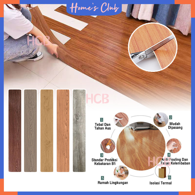 Jual Sticker Vinyl Lantai Bahan 91,5cm X 15cm / Lantai Perekat Motif ...