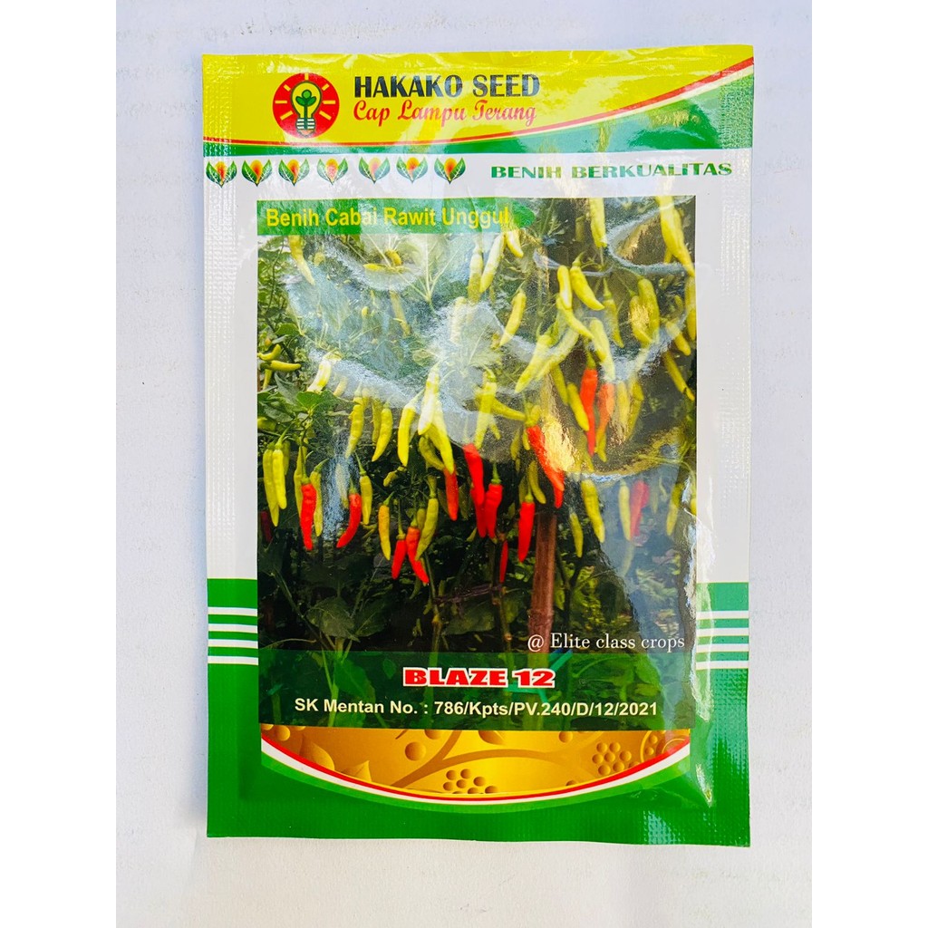 Jual Benih cabai rawit unggul toleran virus BLAZE 12 isi 10gr dari ...