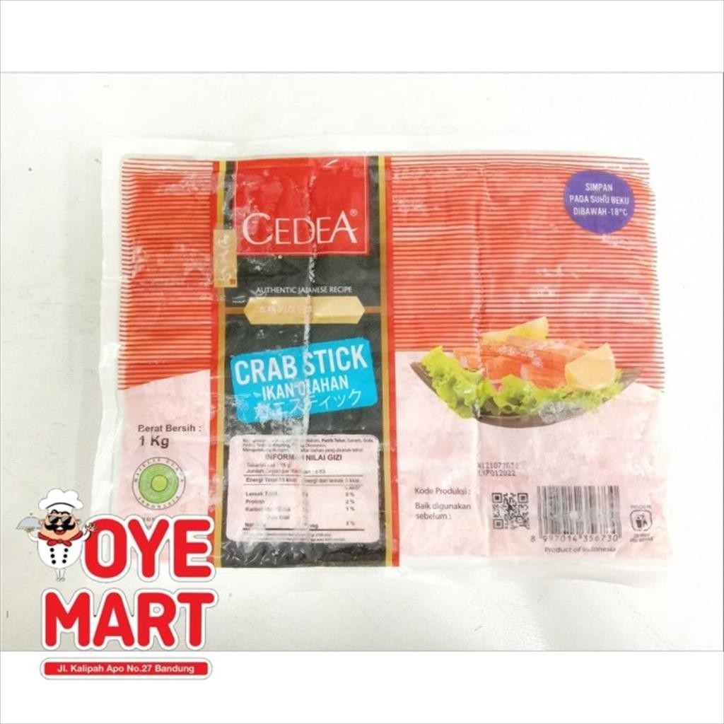 Jual CEDEA CRAB STICK 1KG / IKAN OLAHAN KEPITING STICK | Shopee Indonesia