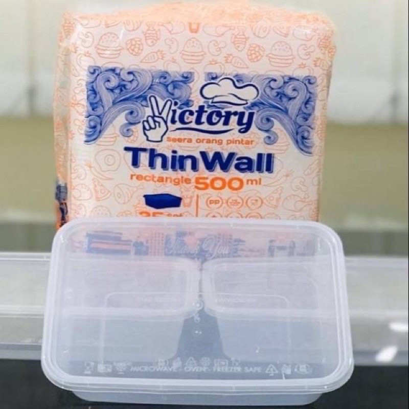 Jual CPS - Thinwall Rect 500ml Pack Kotak Makan Persegi Panjang Food ...