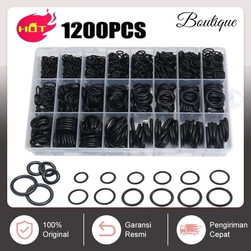 Jual 1200pcs Karet Seal O Ring HNBR / Rubber O Ring Seal Tightening +Box COD | Shopee Indonesia