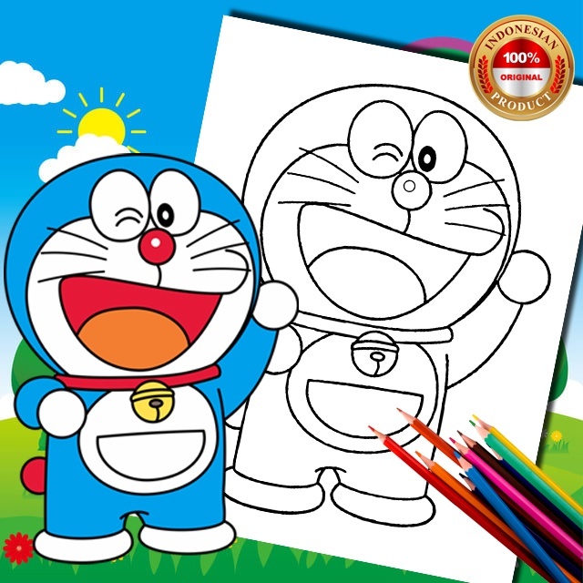 Jual Gambar Sketsa Mewarnai ~ DORAEMON / Seketsa Lukis / Drawing Sketch ...