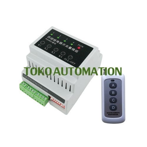 Jual SJP 4 way RS 485 relay module 315M 433M remote control RS485 ...