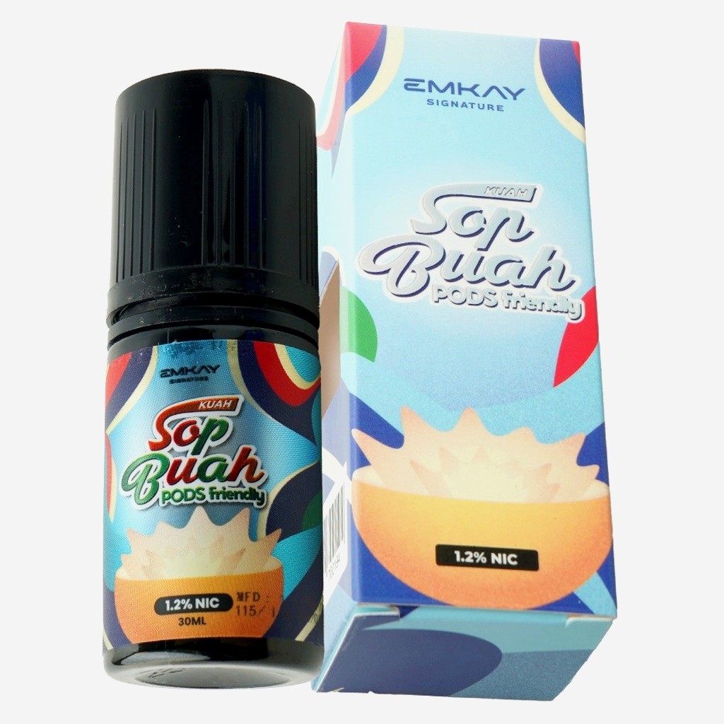 Jual Liquid Vape Vapor Emkay Kuah Sop Buah Pods Friendly 12MG 30ML By ...