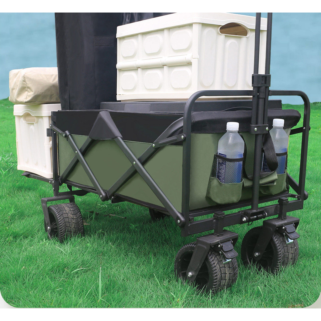Jual Collapsible Heavy Duty Foldable Wagon Shopping Beach Garden Pull ...