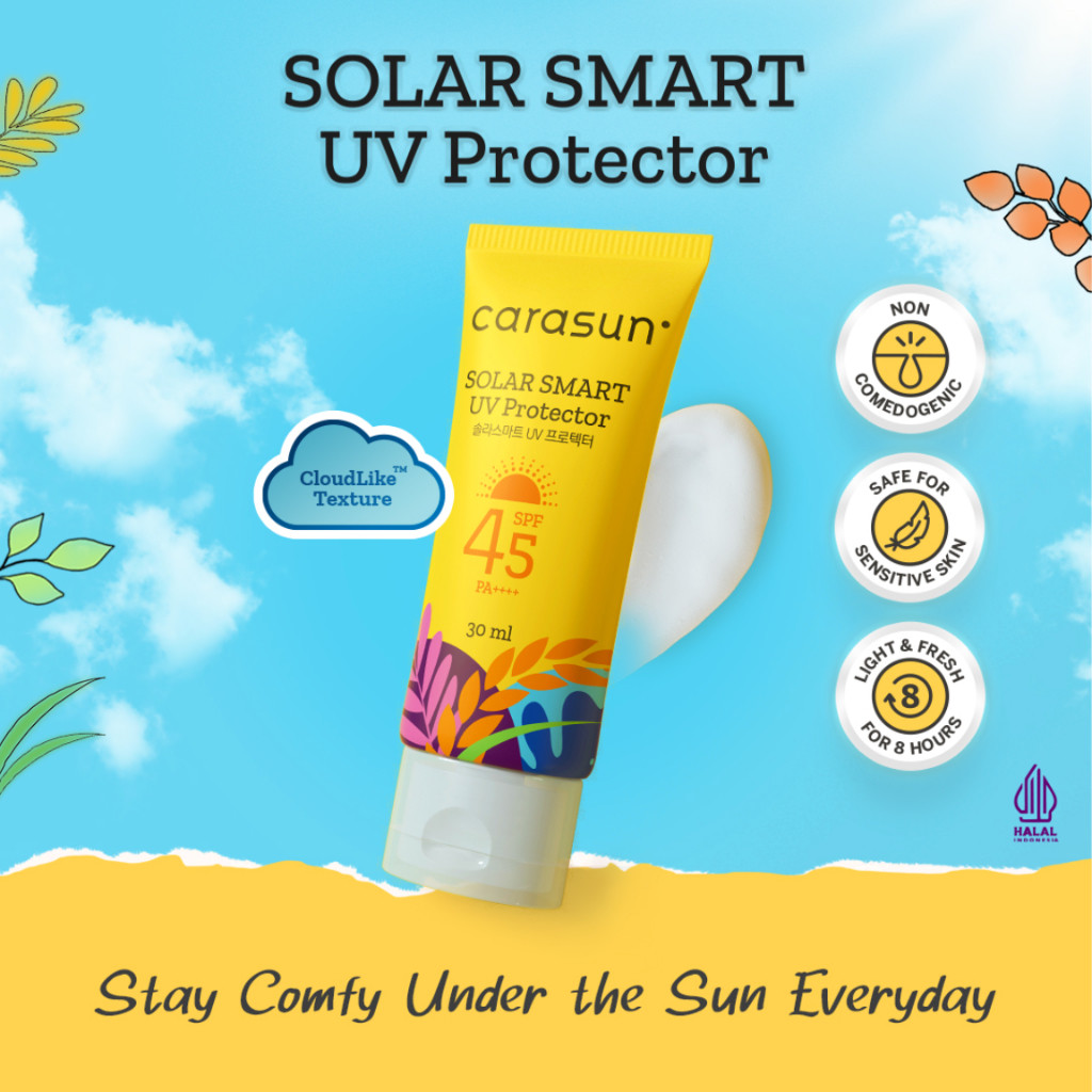 Jual Carasun Solar Smart UV Protector SPF 45 PA++++ Sunscreen, Size - 30 ml & 70ml | Shopee ...