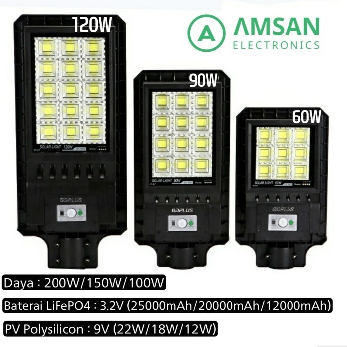 Jual PJUTS Lampu Jalan Taman PJU Solar Cell Panel Tenaga Surya Otomatis | Shopee Indonesia