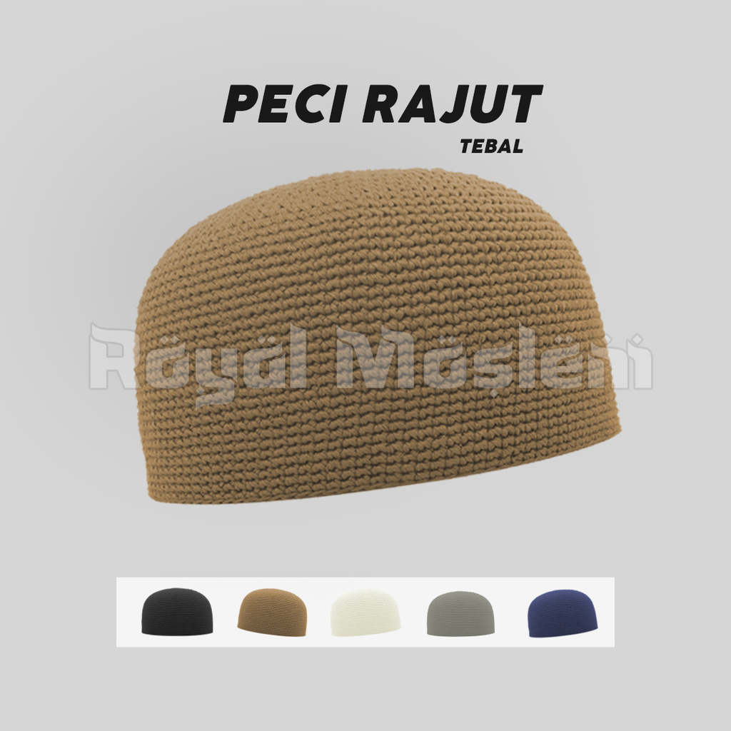 Jual Peci Yaman Rajut Tebal Royal - Songkok kopyah topi muslim kopiah | Shopee Indonesia