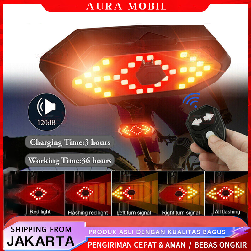 Jual （Barang dagangan dalam stok）Lampu Belakang Sadel LED Braking Rem ...