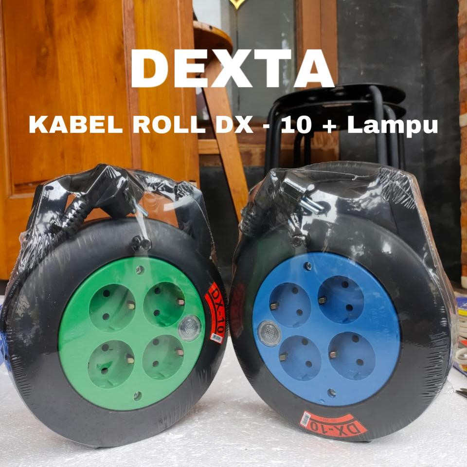 Jual DEXTA Kabel Roll Box DX-10 4 Lubang + Lampu Indikator | Shopee ...