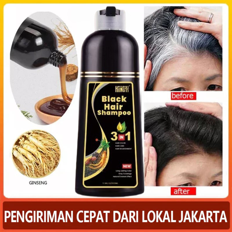 Jual 100% Original Shampo Penghitam Rambut Uban Menjadi Hitam Permanen ...