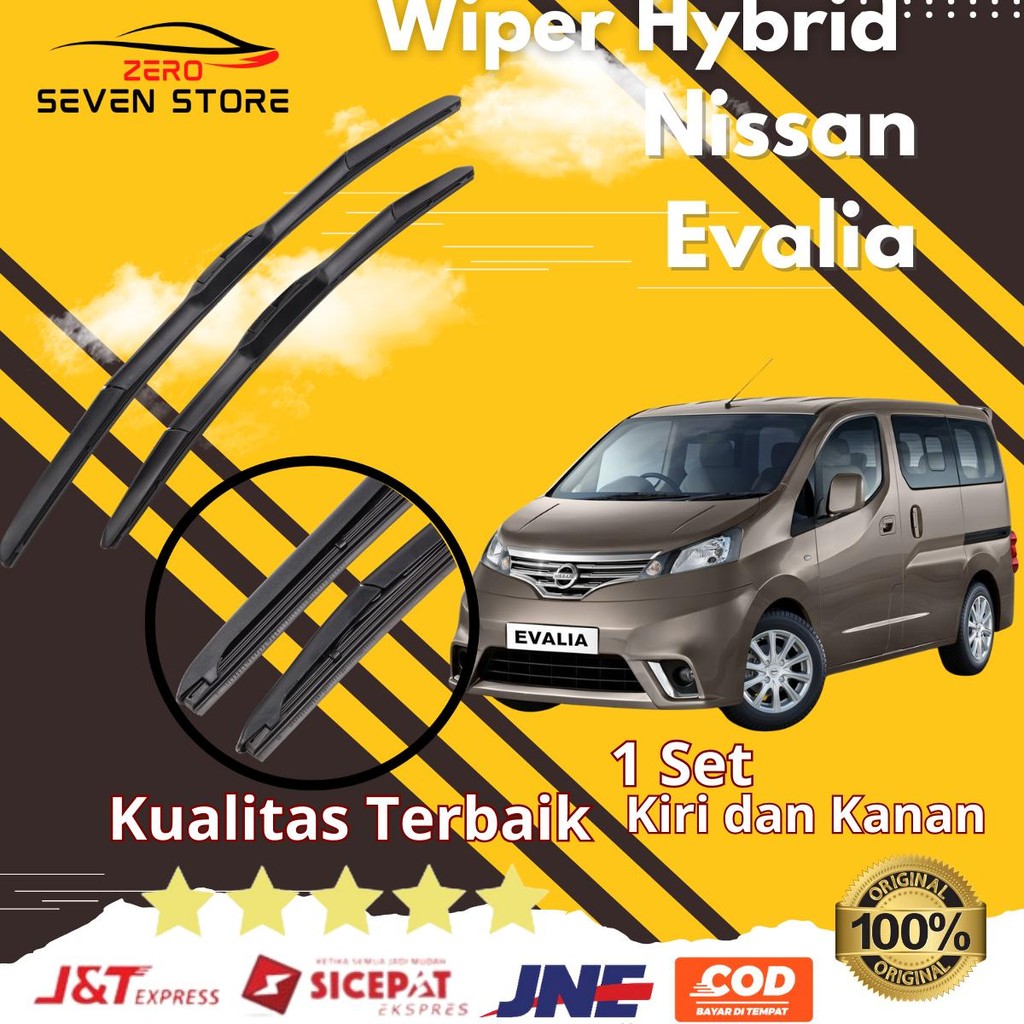 Jual Wiper Hybrid Mobil Nissan Evalia Sepasang 2 Pcs Kiri Dan Kanan
