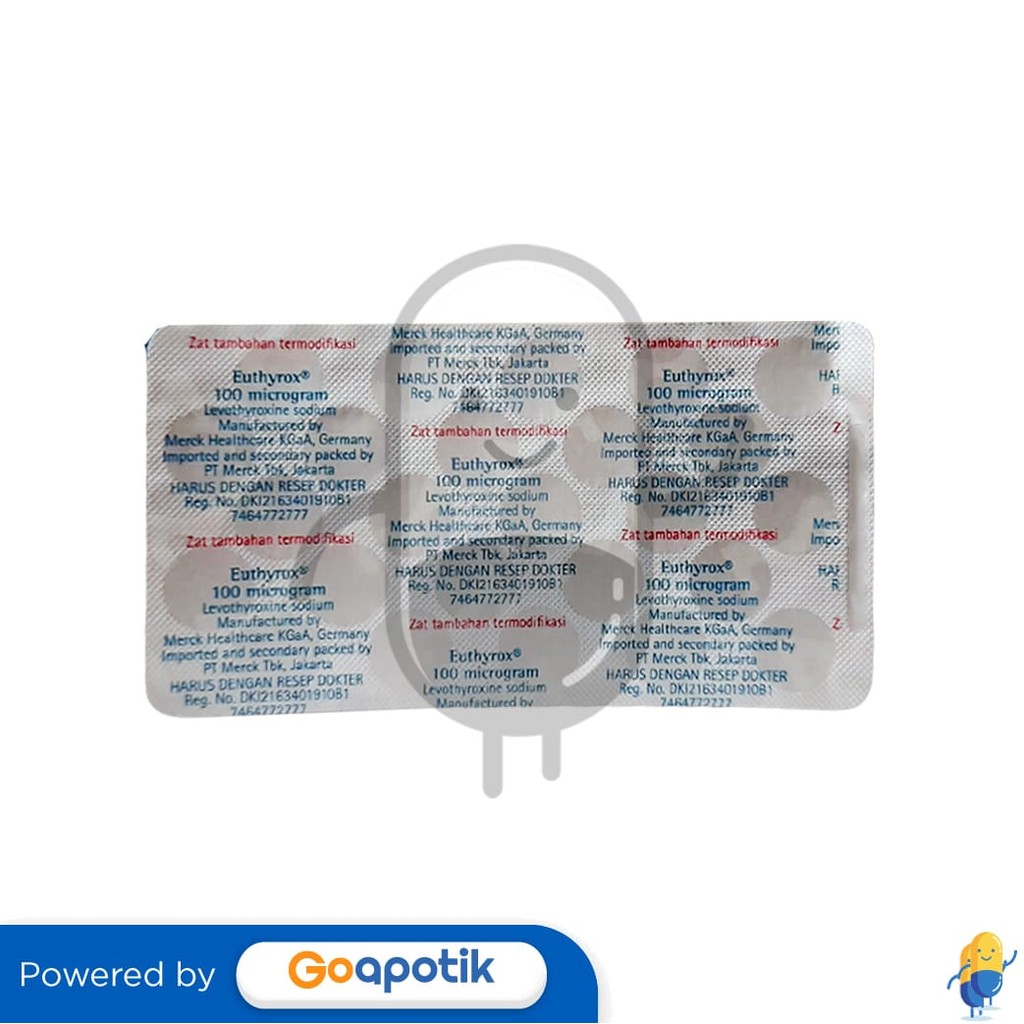 Jual Euthyrox 100 Mcg Blister 25 Tablet / Hipotiroid | Shopee Indonesia