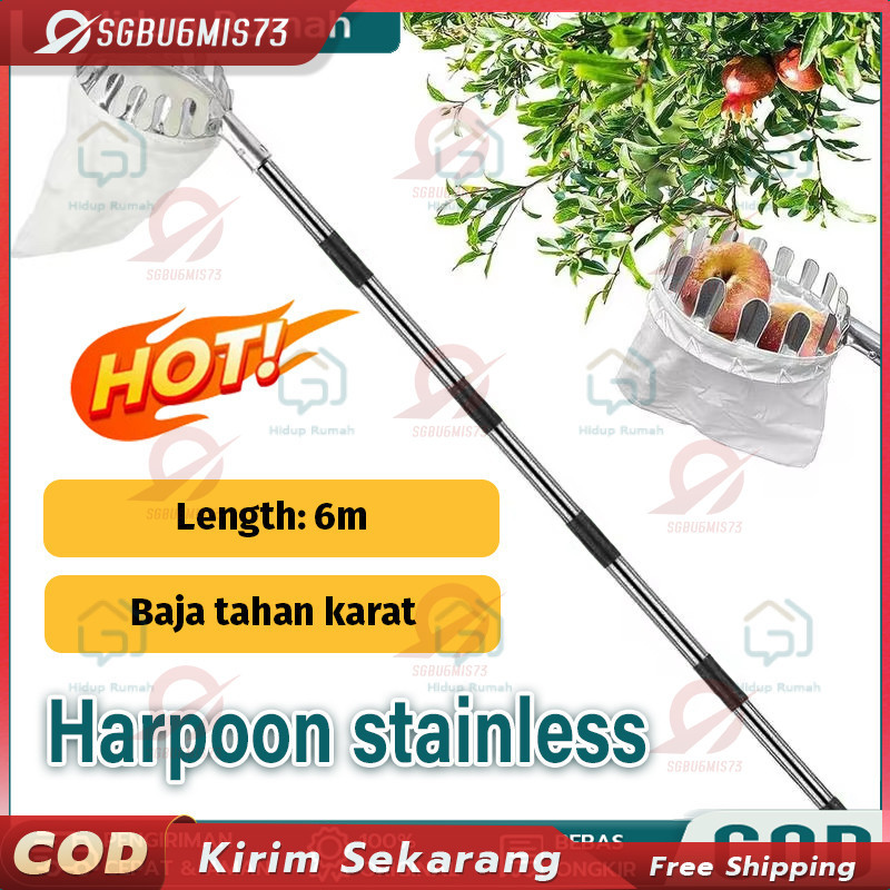 Jual 6 in1 6M Tongkat Panjang Untuk Petik Buah metal fruit picker ...