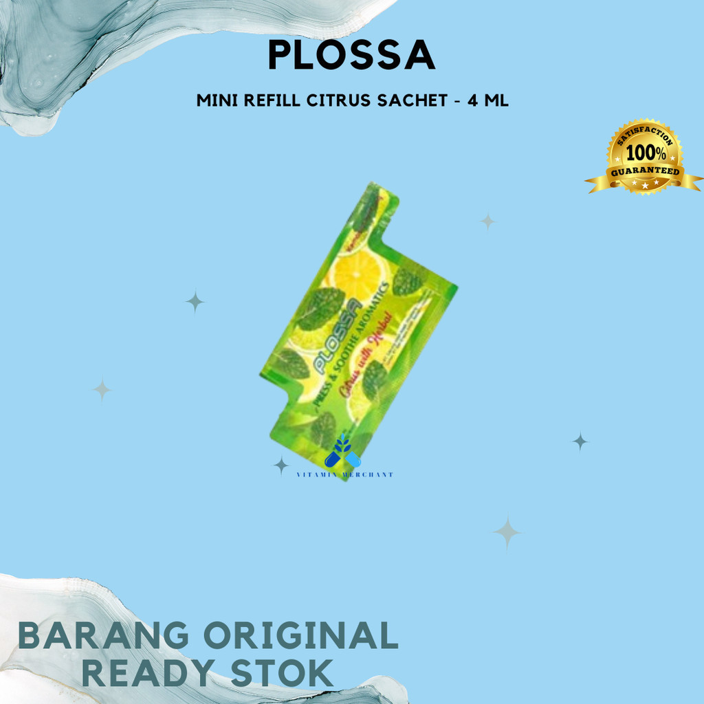 Jual Plossa Mini Refill Citrus Sachet Minyak Angin Aromaterapi (4 ml ...