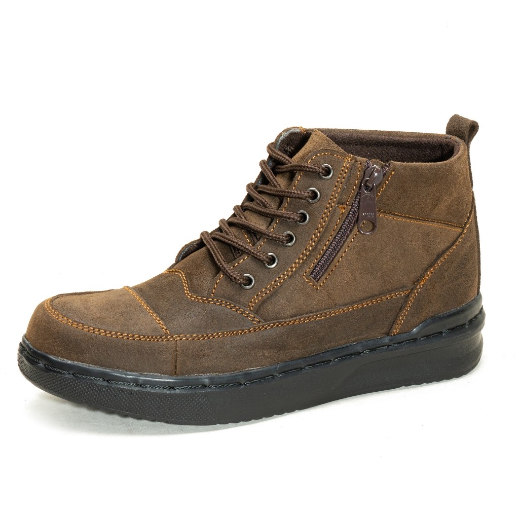 Jual C9 Sepatu Pria Boots High Bahan Kulit Asli Pull Up Boot Model Tali ...