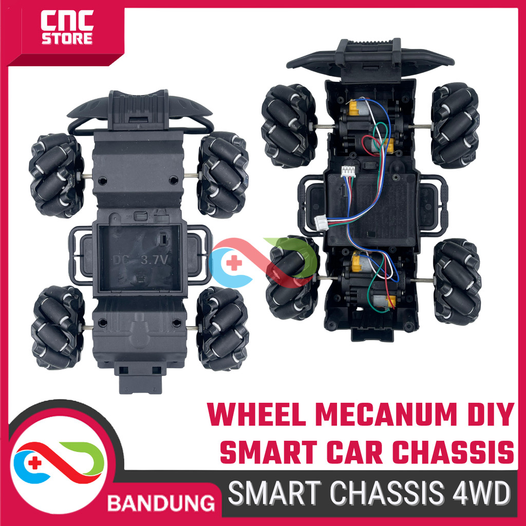 Jual Smart Car Chassis Robot 4WD Wheel Mecanum DIY – Chassis Robot 4 ...