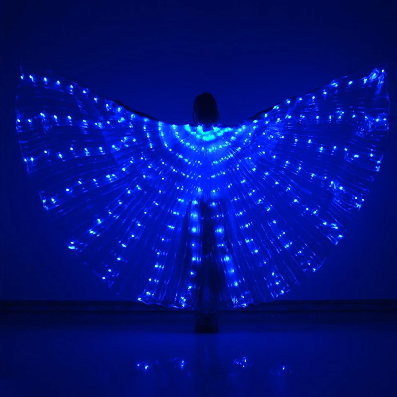 Jual Belly Dance Colorful Butterfly Wings Cape Rave Costume LED Angel ...