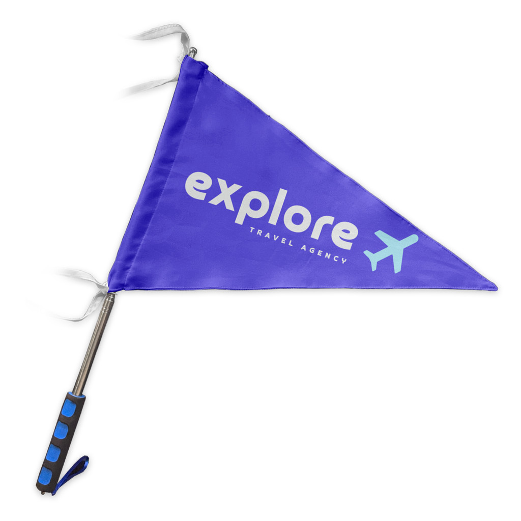 Jual Cetak Bendera Custom Tour Guide Segitiga untuk Tour Travel ...