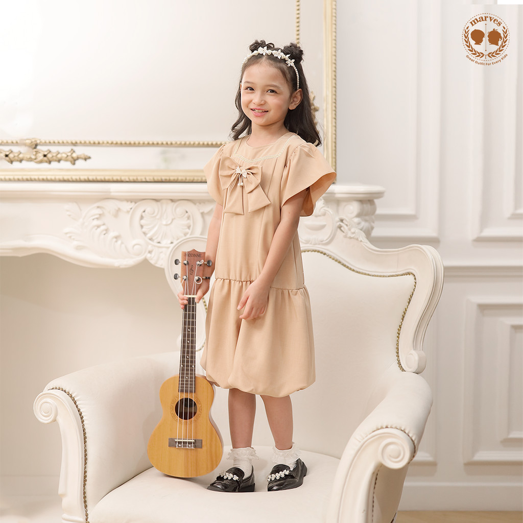 Jual MARVES Aera Dress Setelan Baju Rok Anak Perempuan Korean Style Bahan Wool Usia 2 Hingga 14 ...