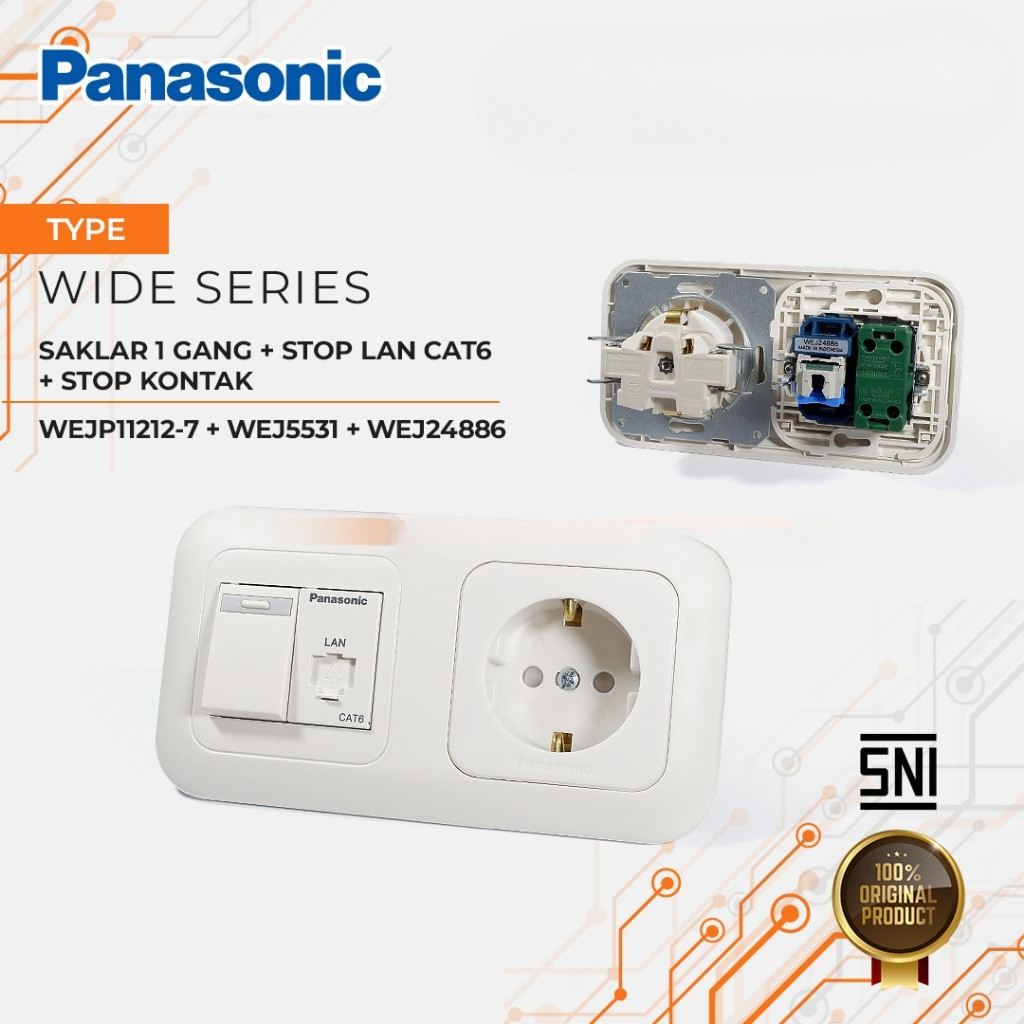 Jual Panasonic Kombinasi Stop Kontak CP Dengan Saklar Tunggal Kecil Dan ...