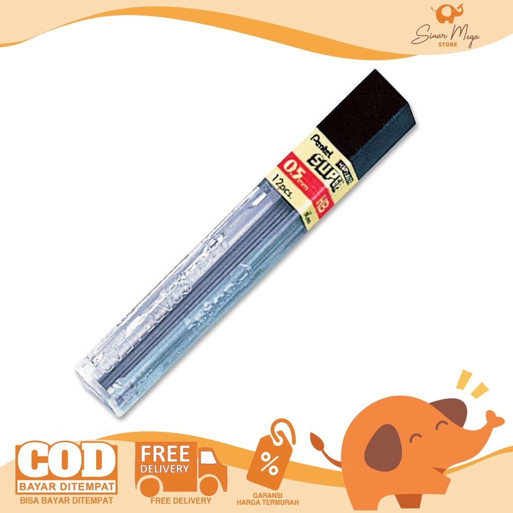 Jual Pentel Isi Refill Pensil Mekanik Super Lead C505 0.5 mm 2B ...