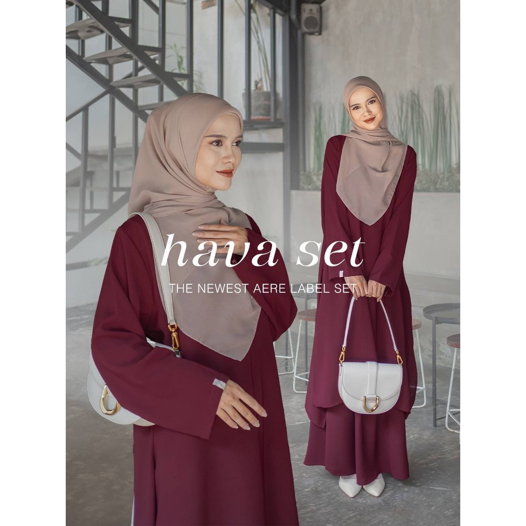 Jual AERE - HAVA SET- (SET TUNIK ROK) - ( Atasan Lengan Panjang Busui ...