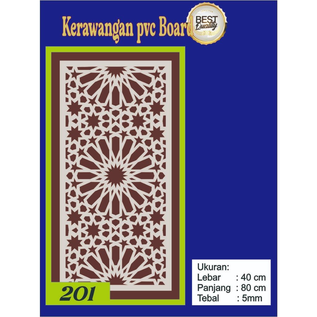 Jual KRAWANGAN PVC BOARD / ORNAMEN PVC FOAM BOARD TEBAL 5MM /PARTIS ...