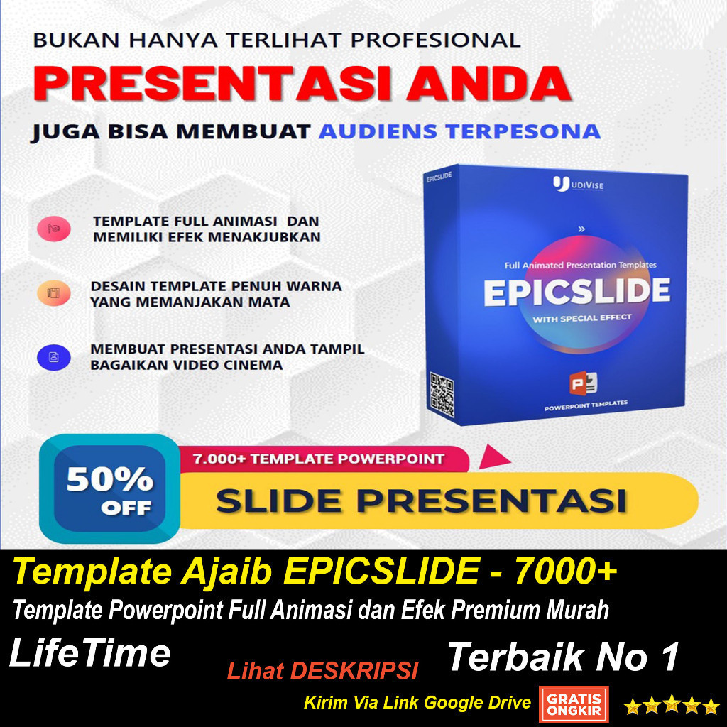 Jual Template EPIC SLIDE 7000+ Template Powerpoint Full Animasi dan ...