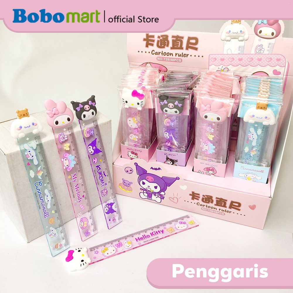 Jual BOBOMART Penggaris 15cm Motif Cartoon Anak Lucu 3D – Ruler Lucu ...